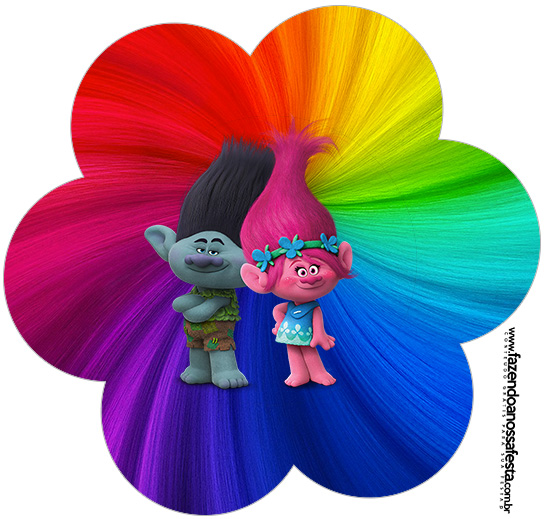 Trolls: Free Printable Wrappers and Toppers for Cupcakes. - Oh My ...