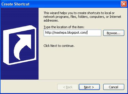 Cara Membuat Shortcut Link Blog/Web