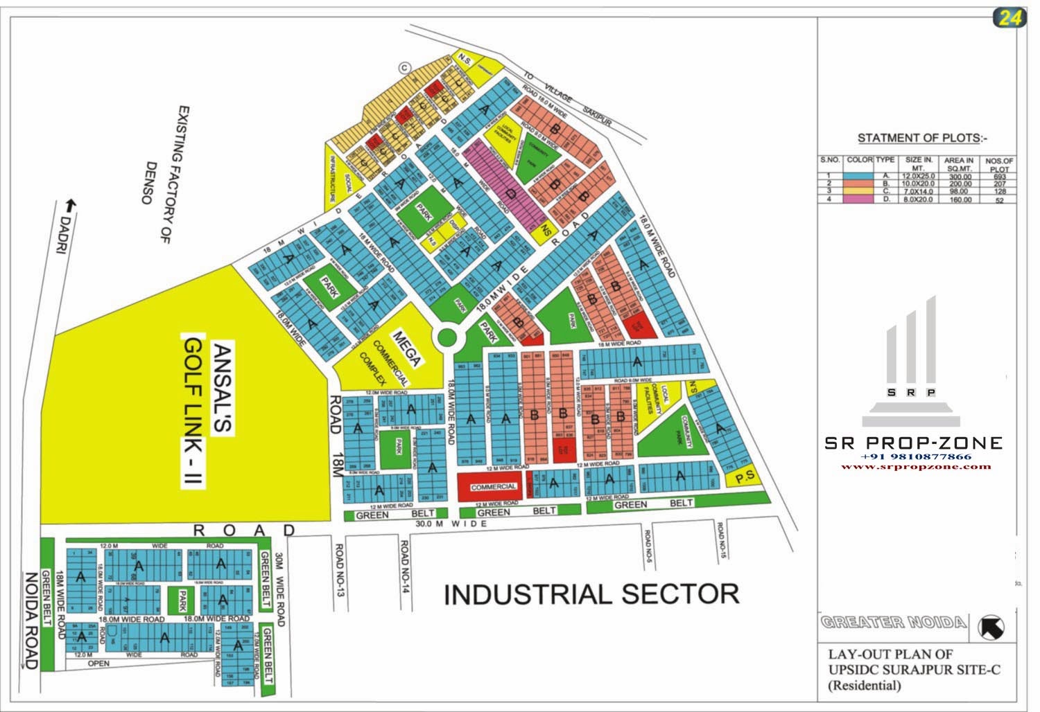 Layout Plan of Upside Surajpur Site-C Greater Noida HD Map - Ecotech ...
