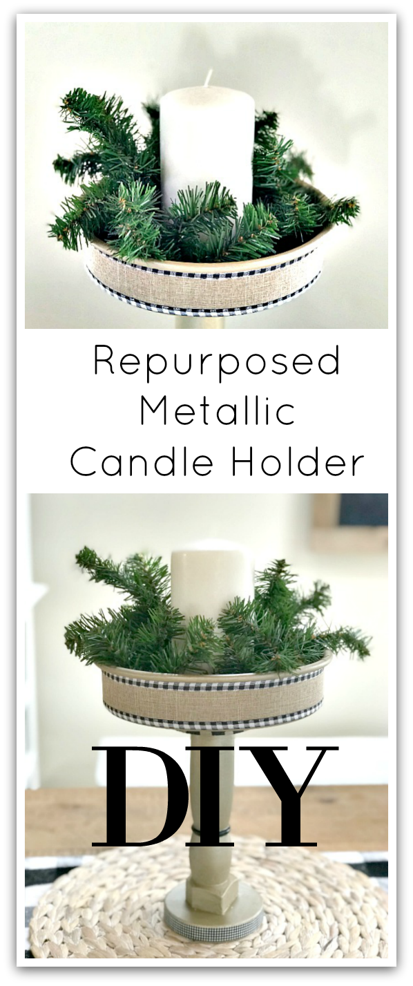 DIY Repurposed Holiday Candle Display