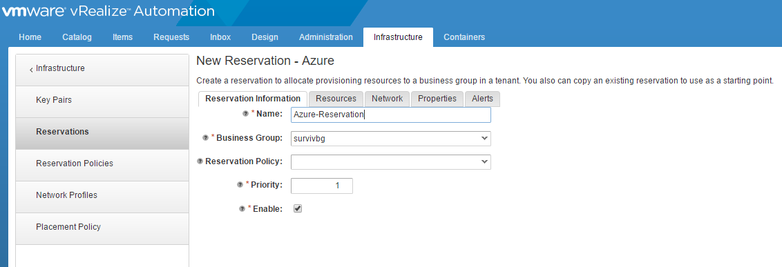 -: vRA Integration with Microsoft Azure