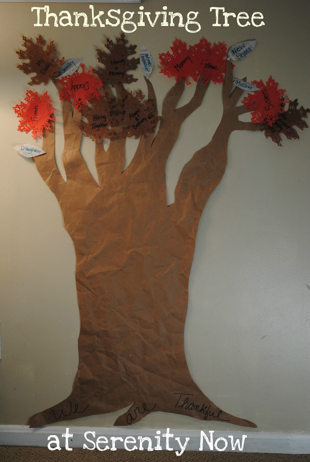 Serenity Now: Homemade Thanksgiving Tree Craft