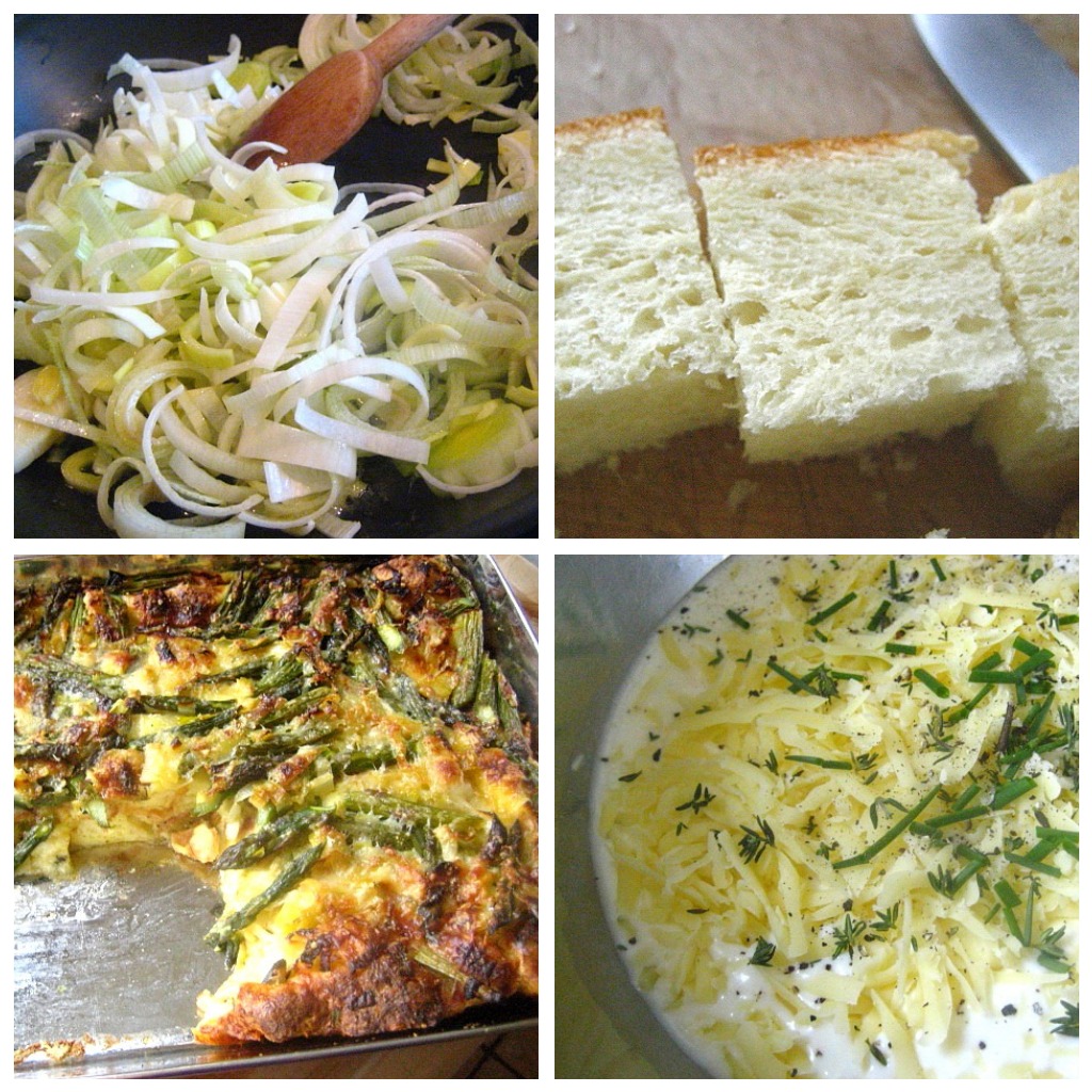 Delicious: Asparagus & Leek Bread Pudding