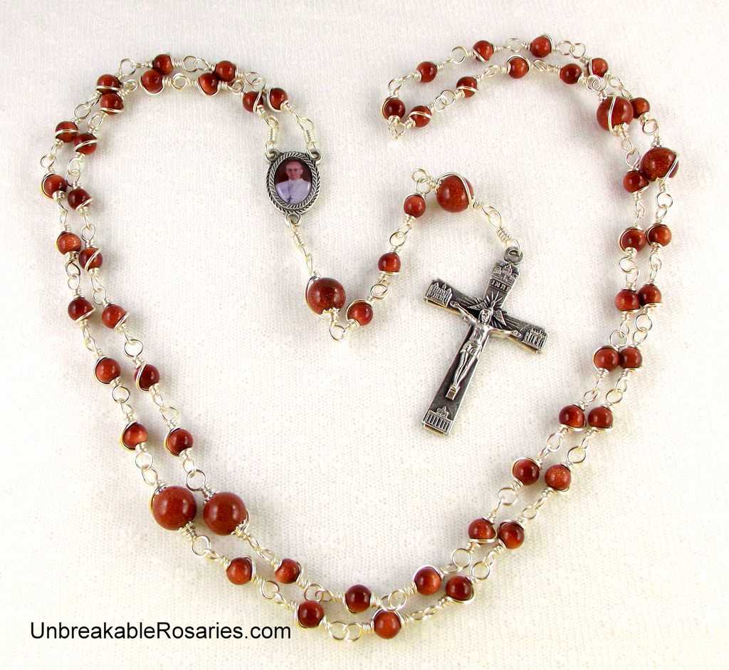Unbreakable Rosaries: Pope Francis Wire Wrapped Rosary Beads In ...