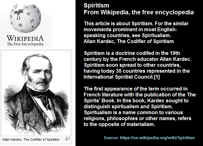 Spirituale: Spiritism - From Wikipedia, the free encyclopedia