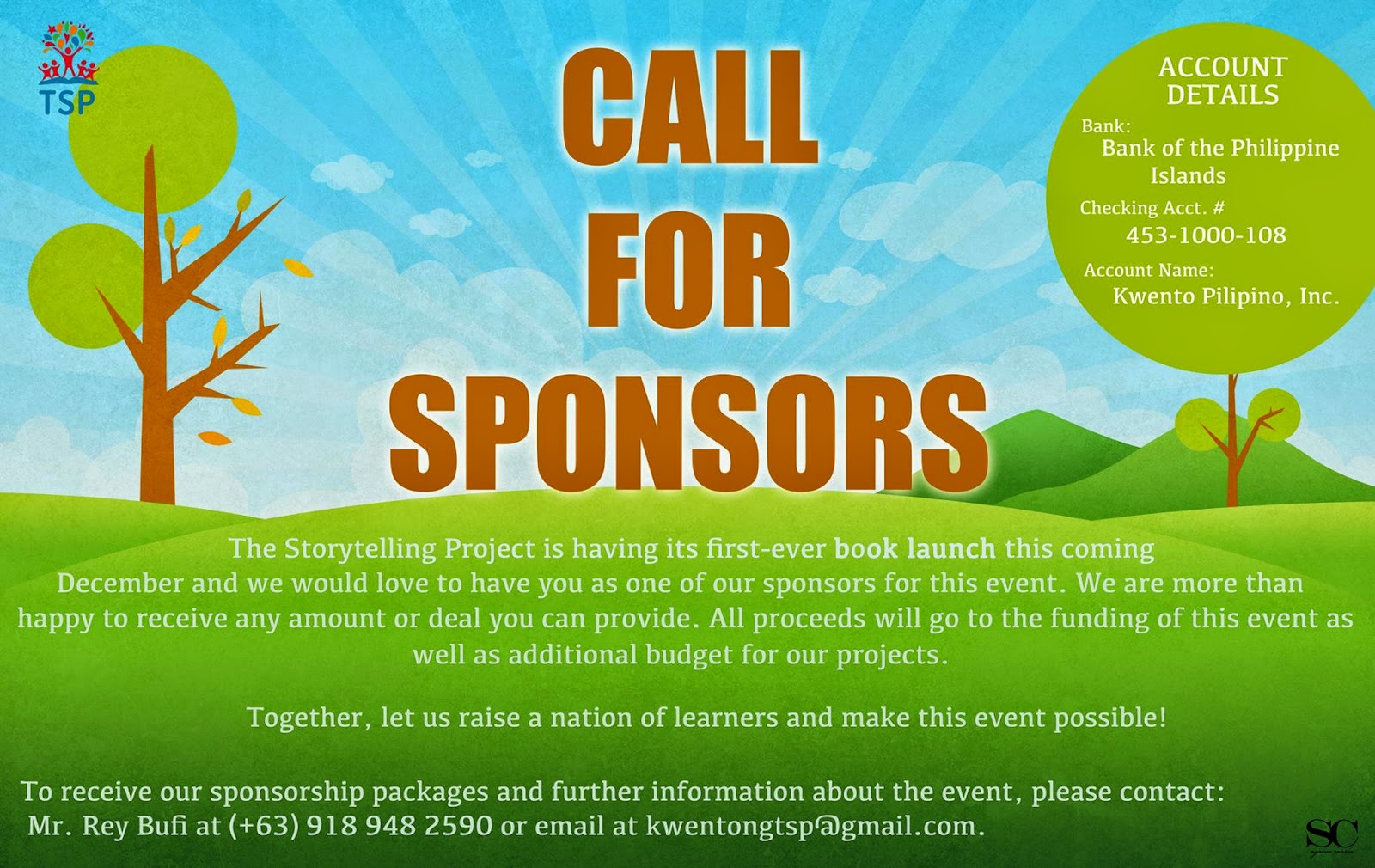 [Call for Sponsors] The Storytelling Project BOOK LAUNCH! - The Blahger