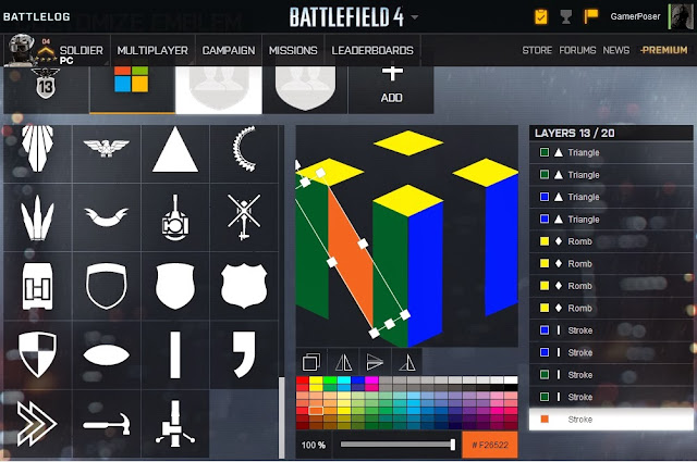 Gamer Poser Blog: Tutorial Emblema BF4 logotipo N64