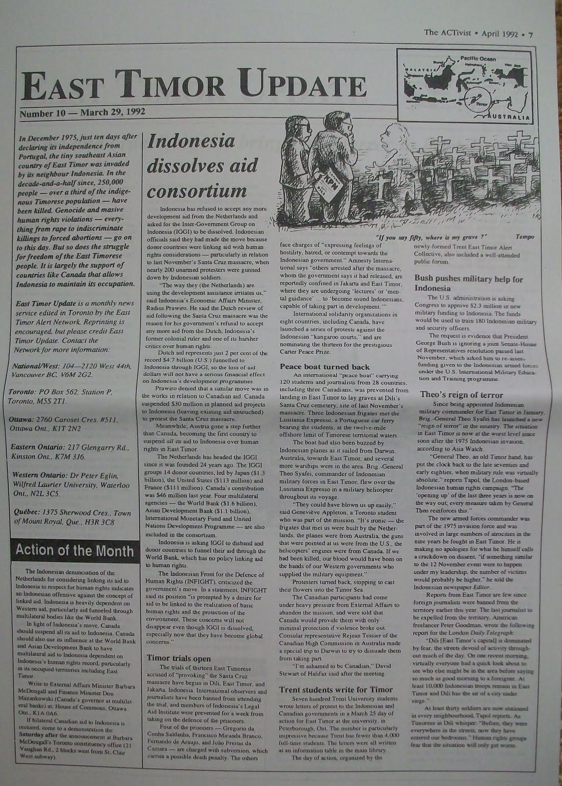 Friends of East Timor - Canada: East Timor Update #7-17, 1992
