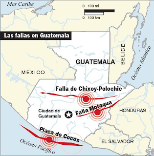 Datos De Guatemala: Fallas geográficas alrededor de Guatemala