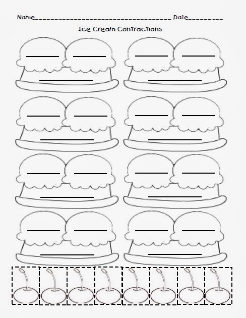 Ice Cream Contractions | Pride and Primary