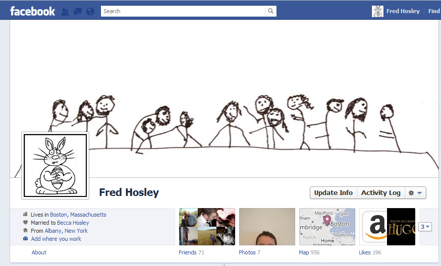 Fred Hosley: Facebook Timeline Profile - Stick Figure Last Supper