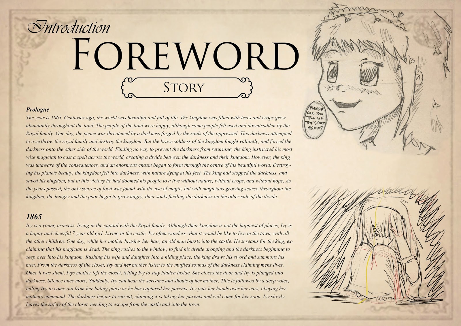 Sophie's Blog: Final Concept Art book Cover, and Page examples.