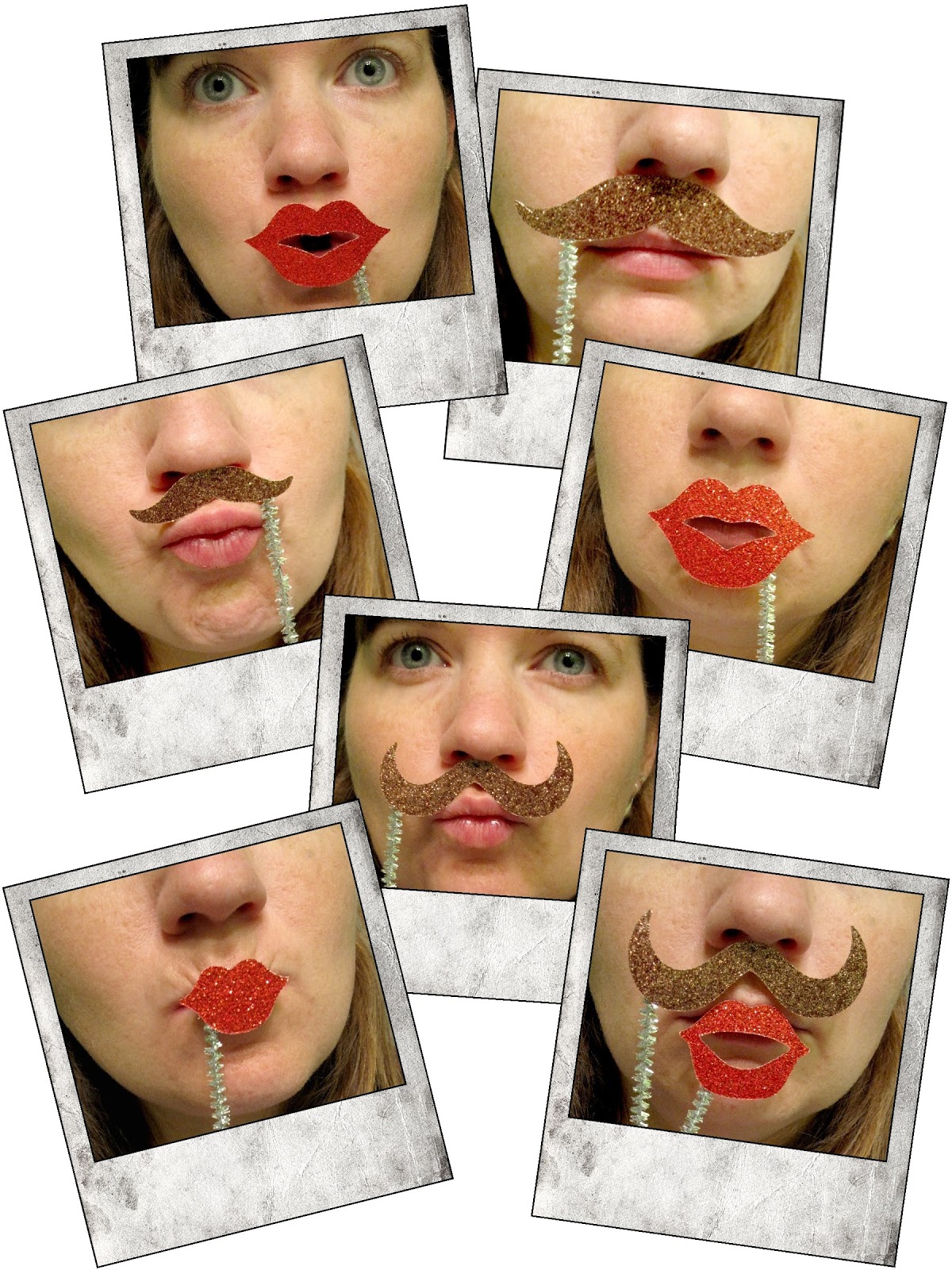 Kiss & 'Stache Photo Props {Lifestyle Crafts} - The Scrap Shoppe
