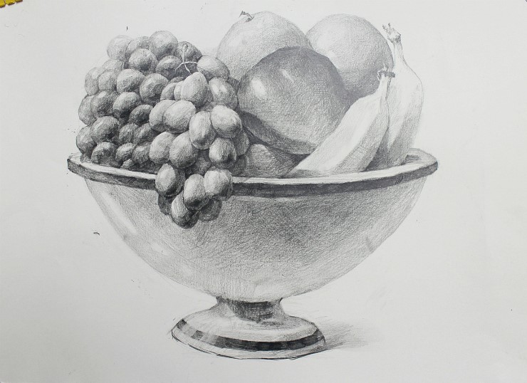 NAMIL ART: [drawing step by step] Drawing Fruit bowl - Basic Pencil ...
