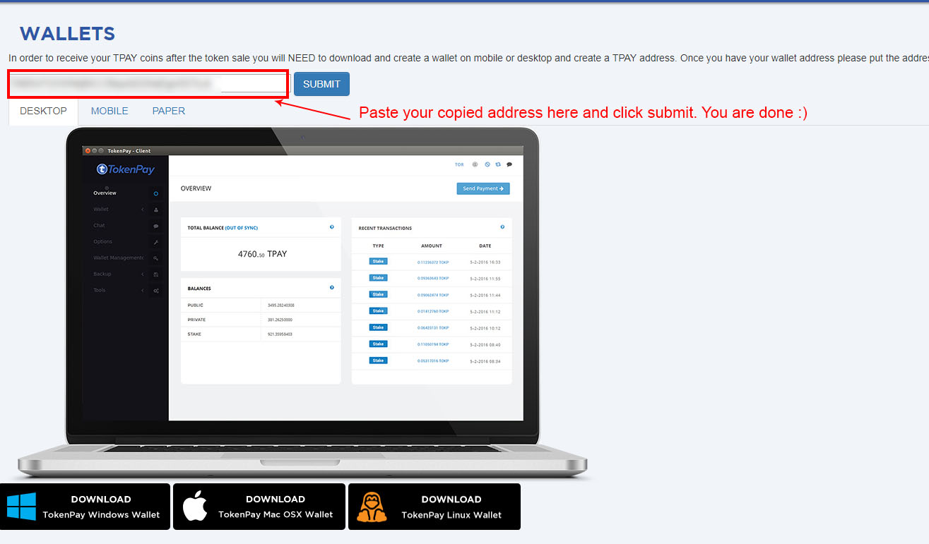 How to setup Windows Desktop wallet for Token Pay?_link desktop wallet ...