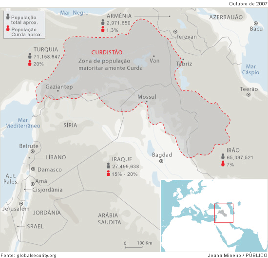 FÓRMULA GEO: Mapa do Curdistão