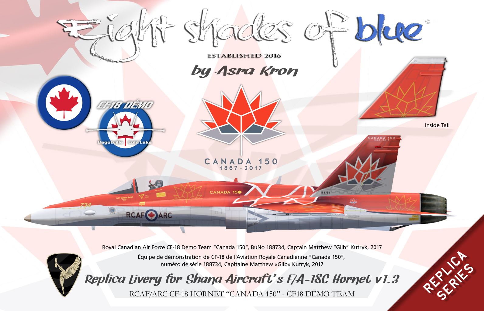 Eight Shades of Blue: RCAF/ARC CF-18 Hornet "Canada 150"