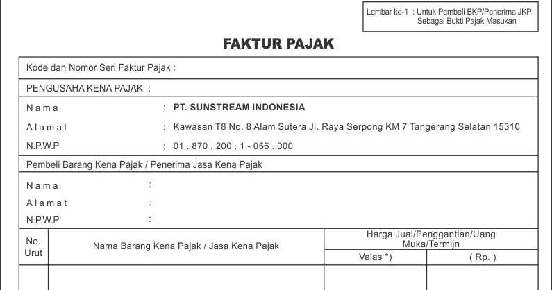 Perbedaan Seri Faktur Pajak 010 Dan 030 - Delinewstv