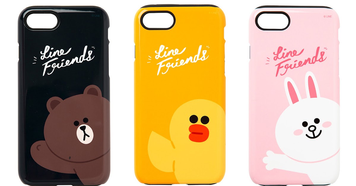 LINE FRIENDS Character Guard Up Glossy Case Cover For Apple iPhone 7 / ...