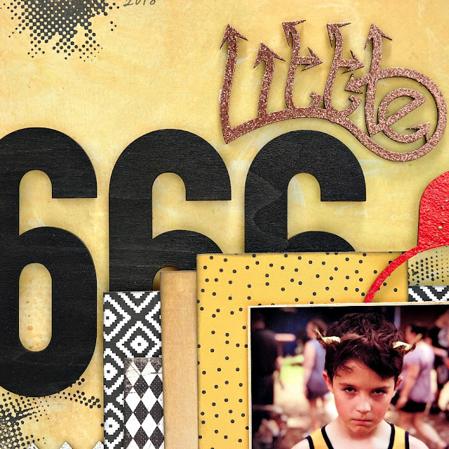 Little Devil Halloween Layout - Creative Embellishments