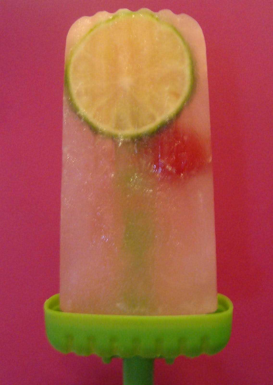 Cherry Limeade Popsicles ~ Dip it in Chocolate