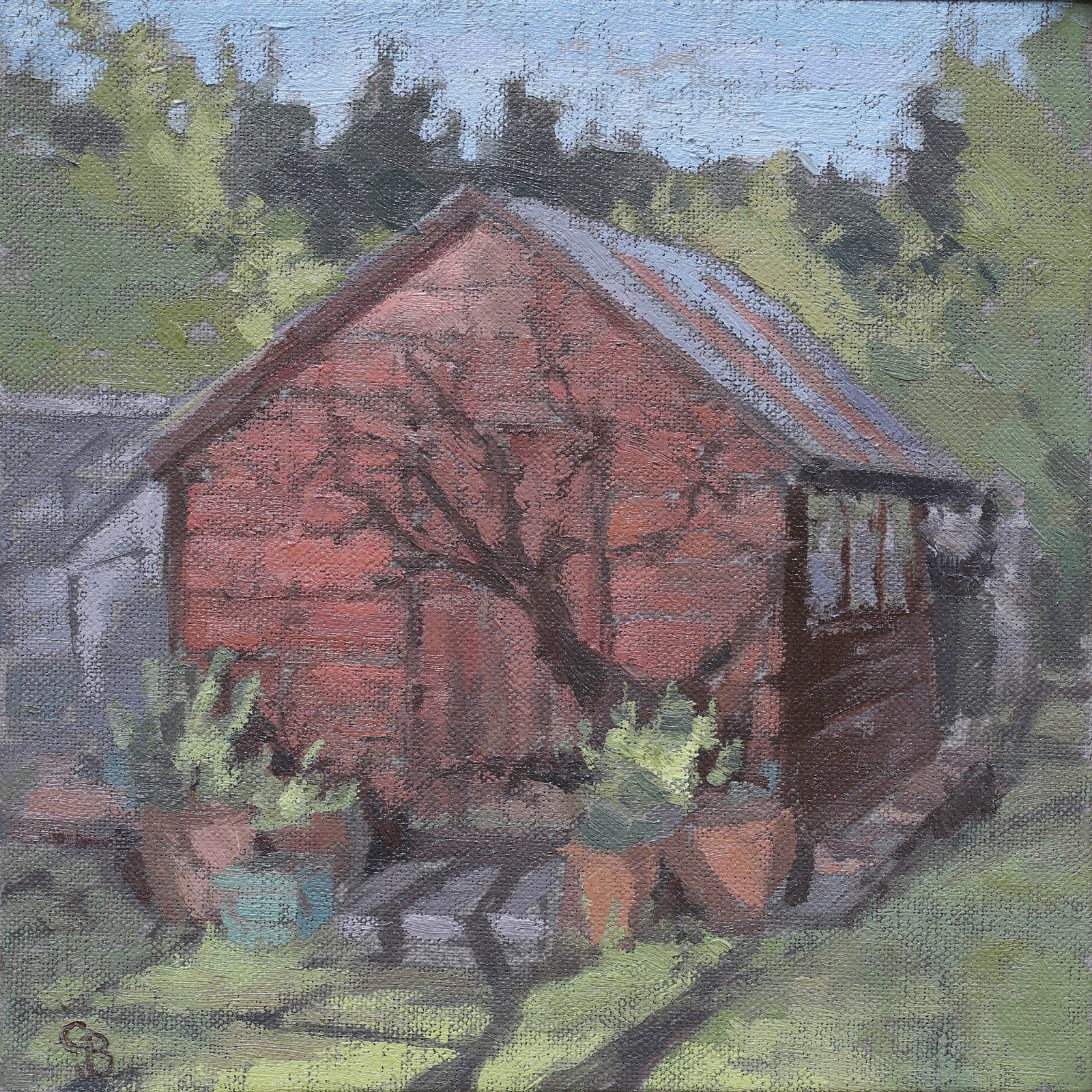 #75 'Morning Shadows' 8x8" - Clare Bowen