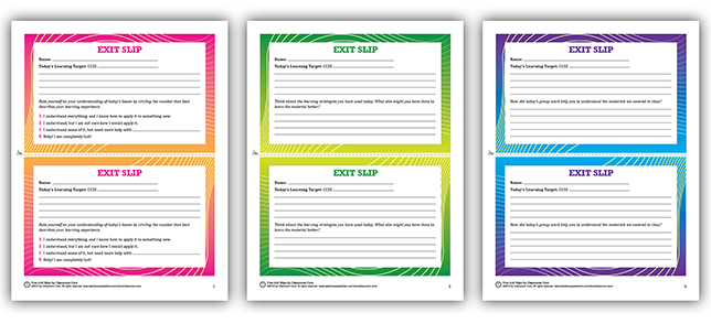 Classroom Core: Get more out of Exit Slips: What the research tells us