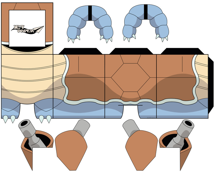 Blastoise CubeCraft | 3D Kağıt Maket Sanatı