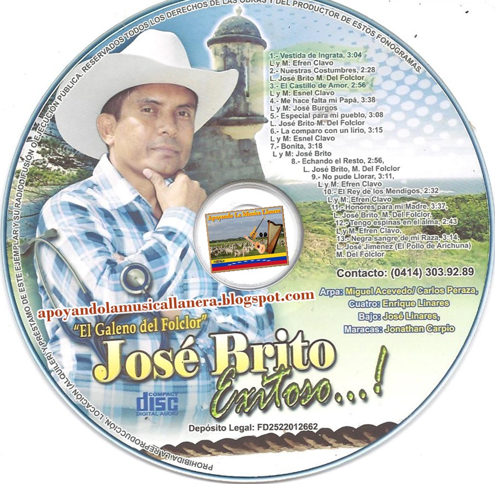 Apoyando La Musica Llanera: Jose Brito - Promocionales