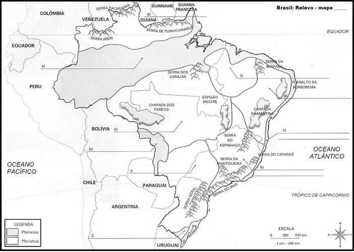 Geografia Fundamental: Formas de Relevo - Brasil - Relevo