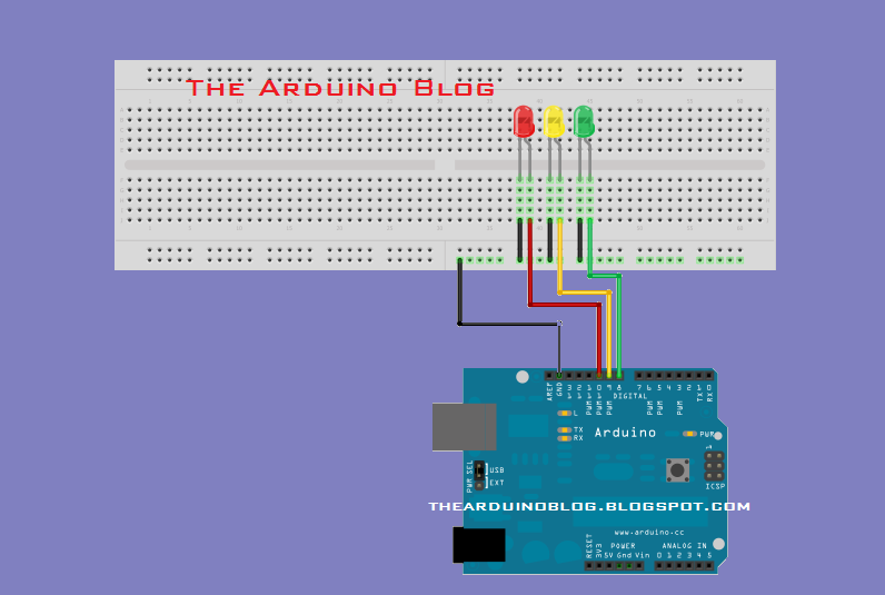 Arduino Blog: Semafor controlat de Arduino