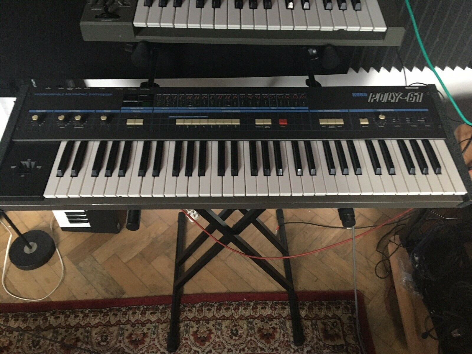 MATRIXSYNTH: korg Poly-61 Polyphonic Analog Synth w/ Black Side Panels