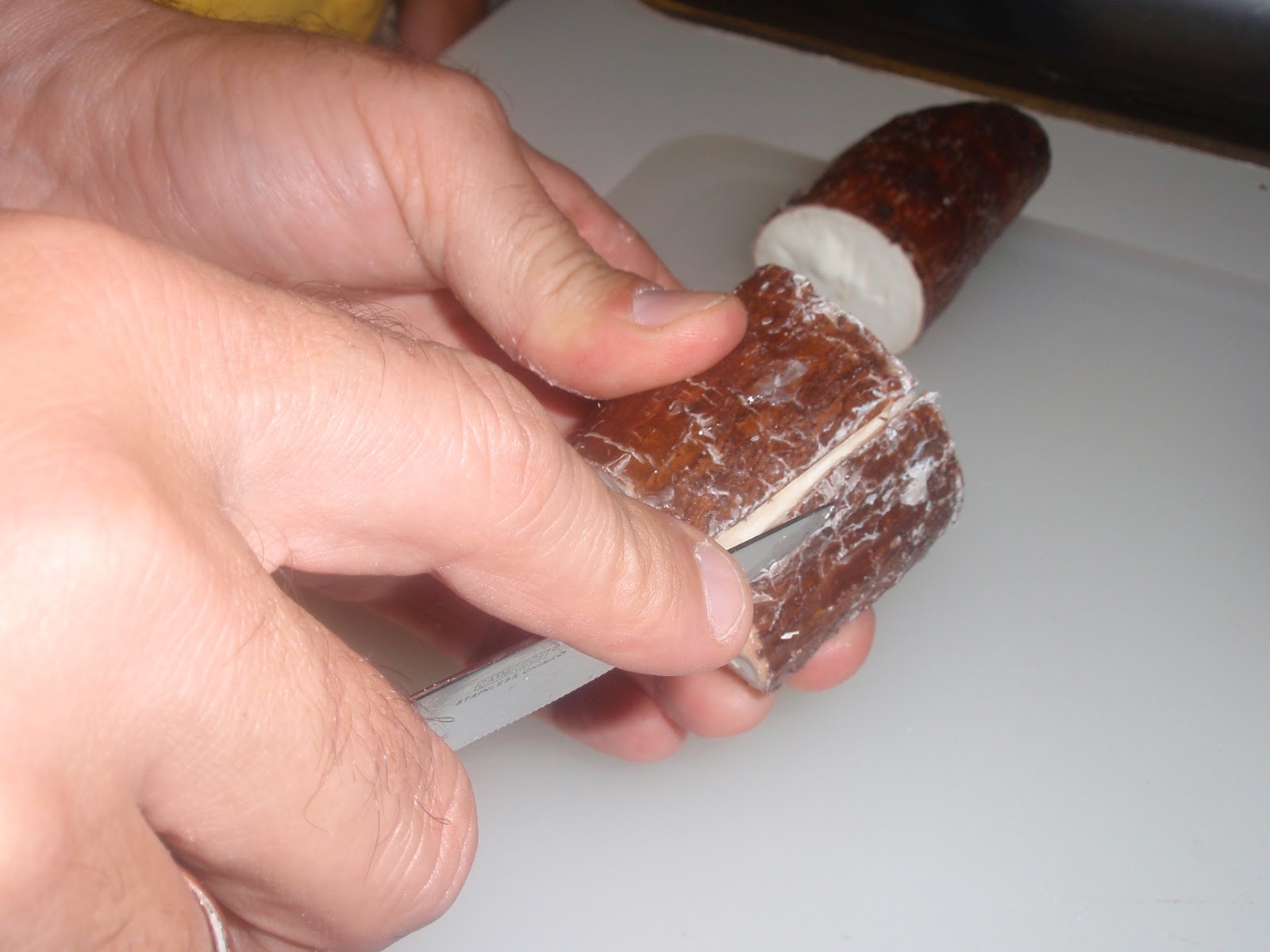 My Cooking Delights: How to peel yucca