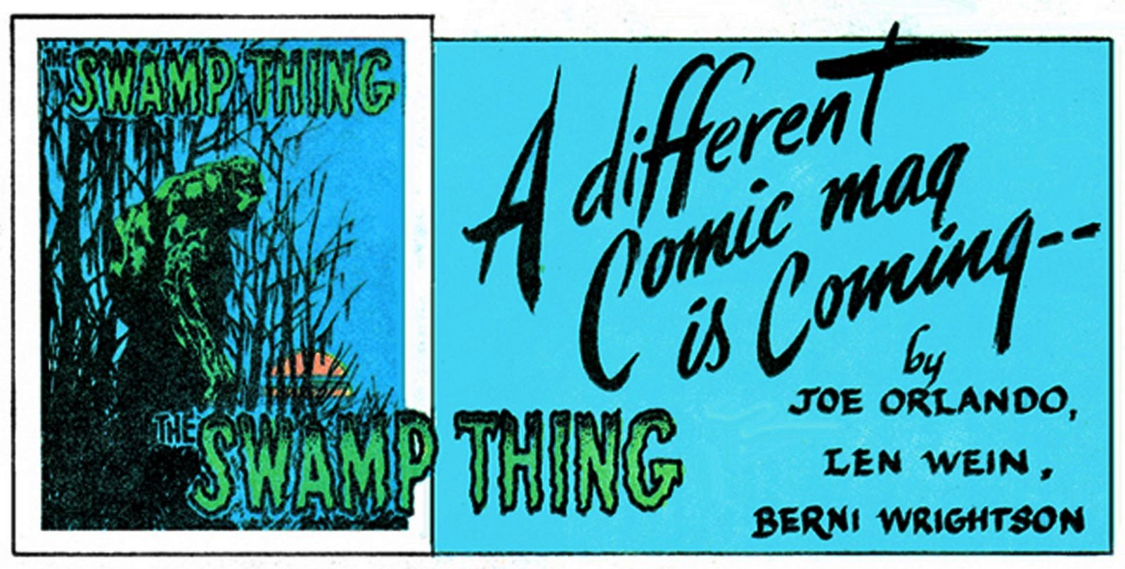 Cap'n's Comics: The Swamp Thing Ad by Berni Wrightson