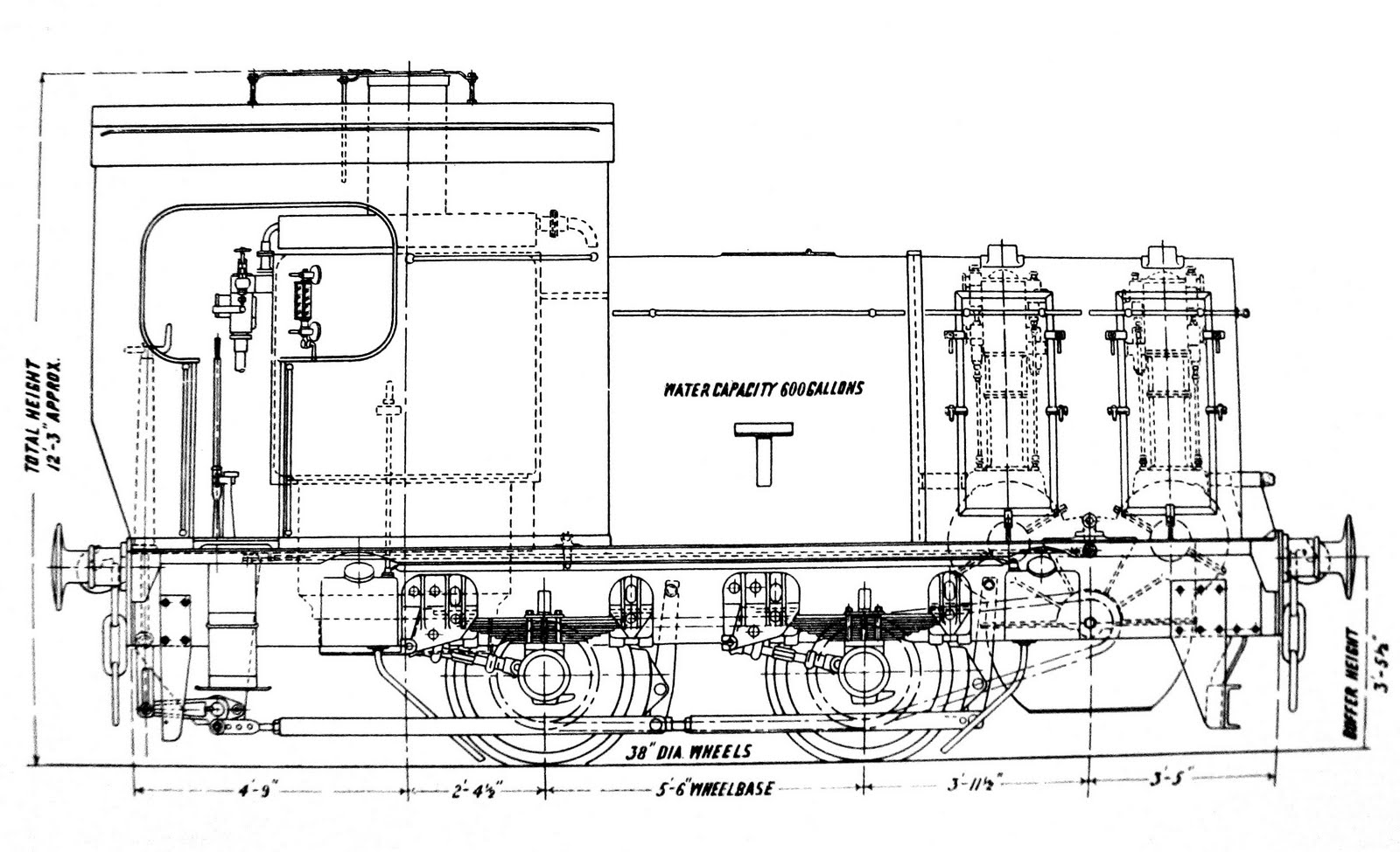 Sentinel Steam Loco 7109: 7109 - A loco with two engines