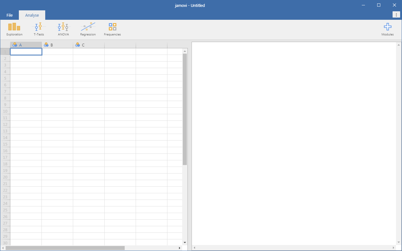 Jamovi: open source free GUI stats software