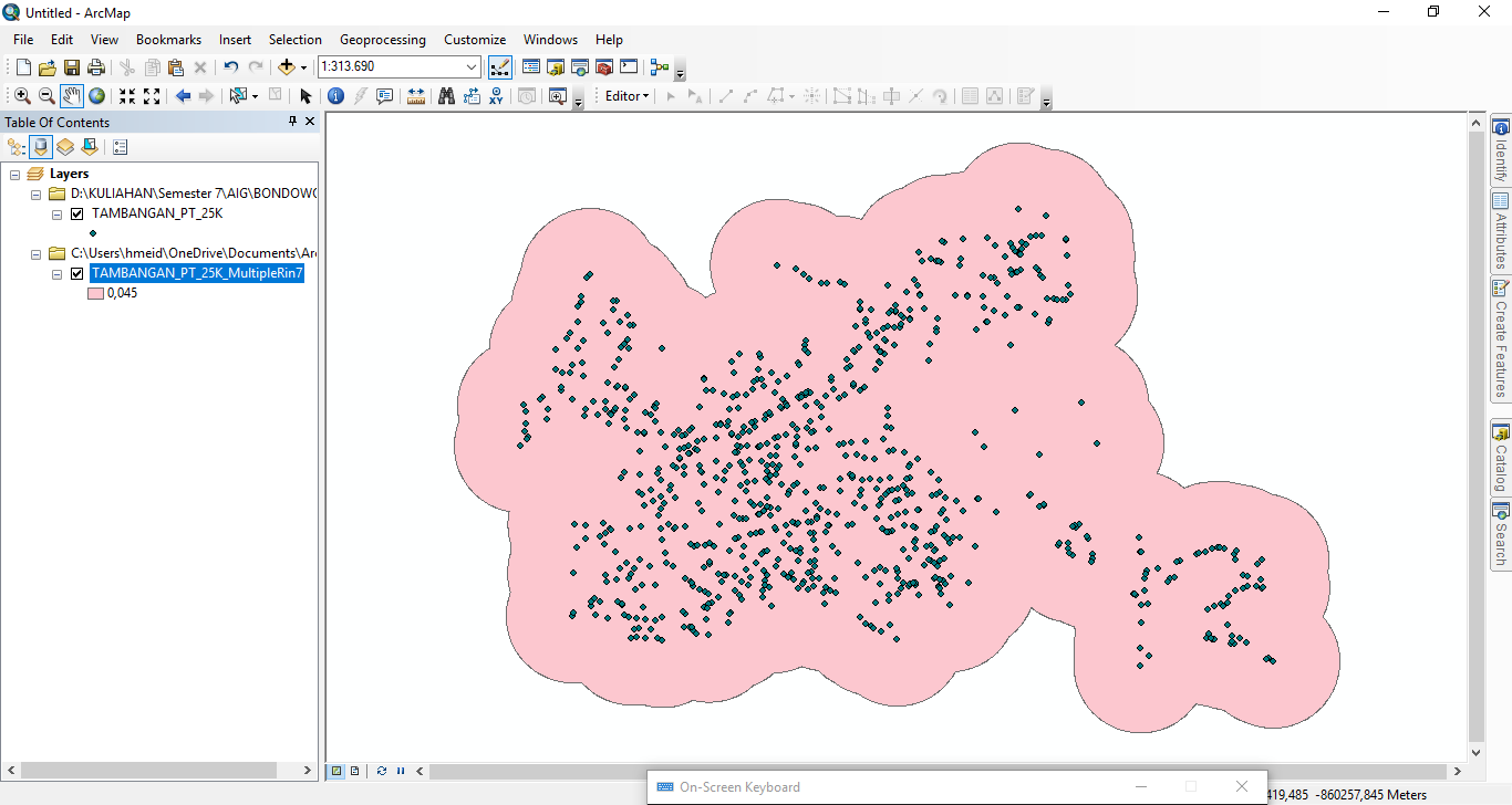 Analisis Proximity pada ArcGIS