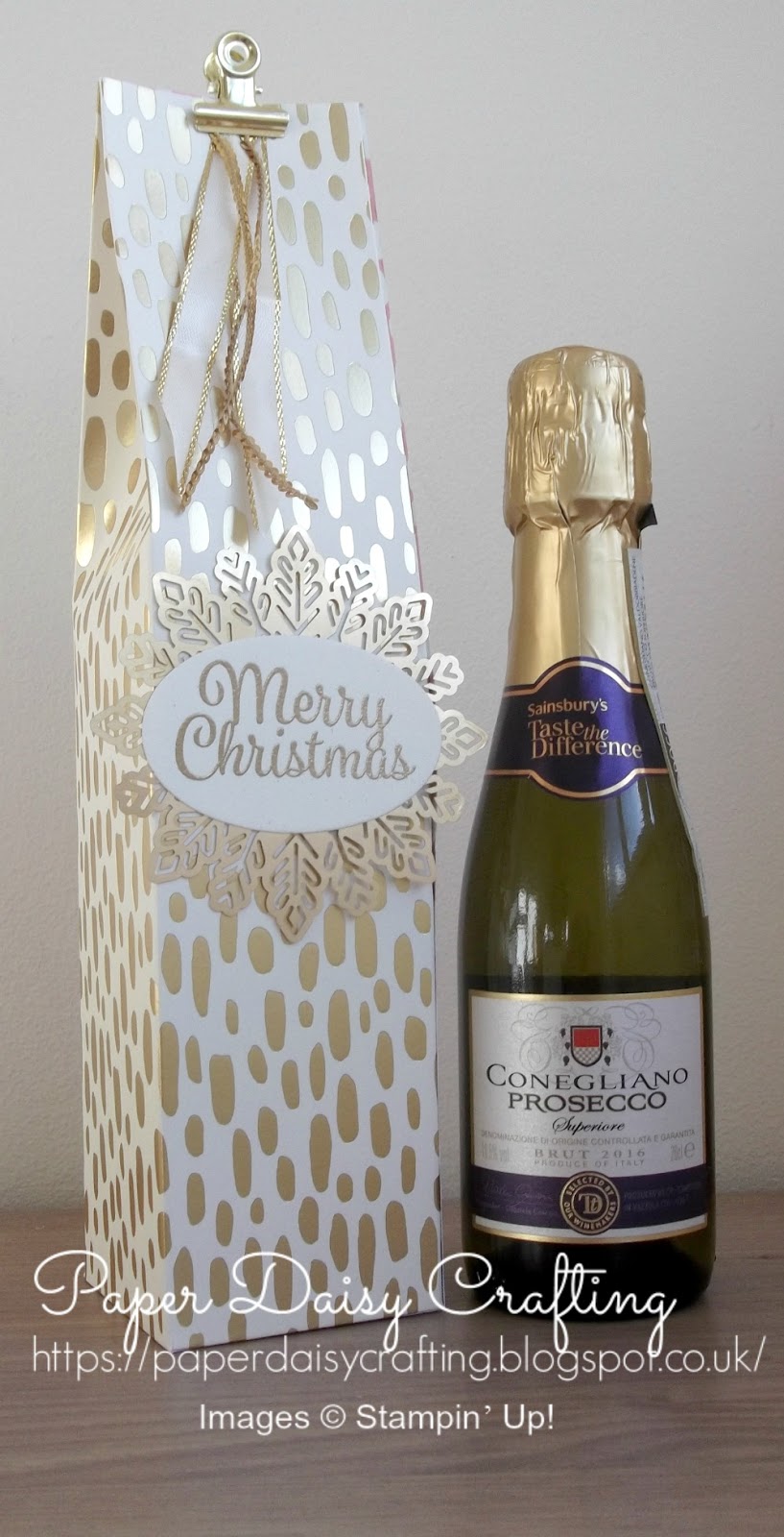 Paper Daisy Crafting: Gift bag for mini Prosecco bottle with Stampin ...