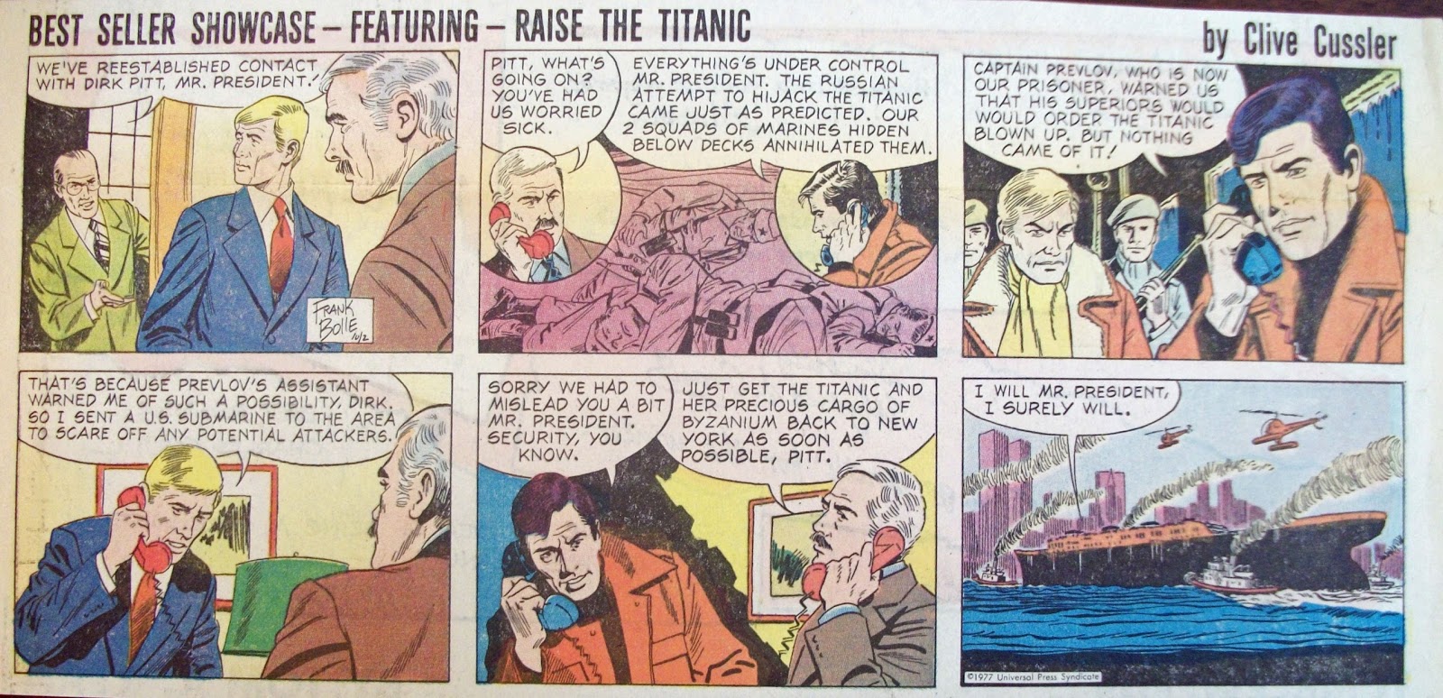 Clive Cussler Book Collecting: Raise the Titanic Comic Strips