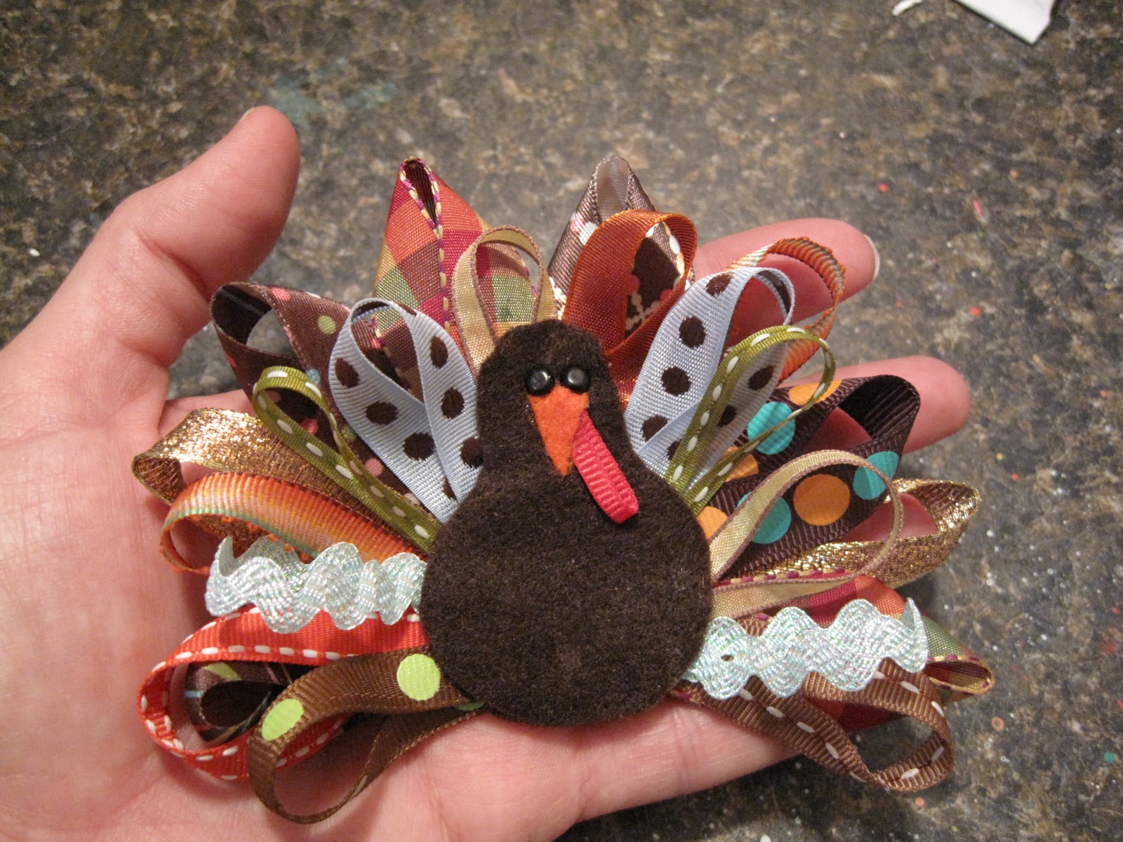 Angela Anderson Art Blog: Ribbon Turkey Pins - After School Art
