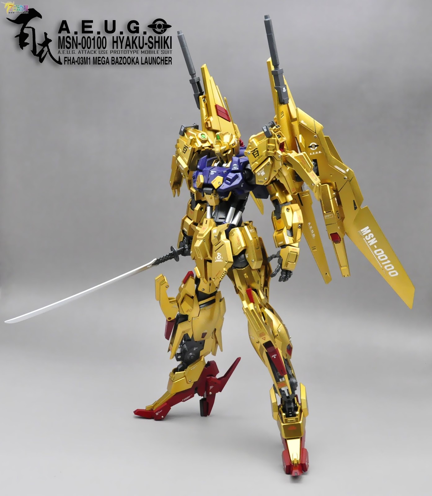 GUNDAM GUY: 1/100 Hyaku Shiki + Mega Bazooka Cannon - Customized Build
