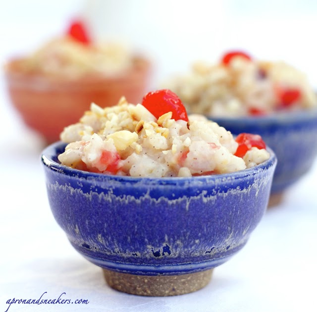 Almond Milk Rice Pudding with Cranberries