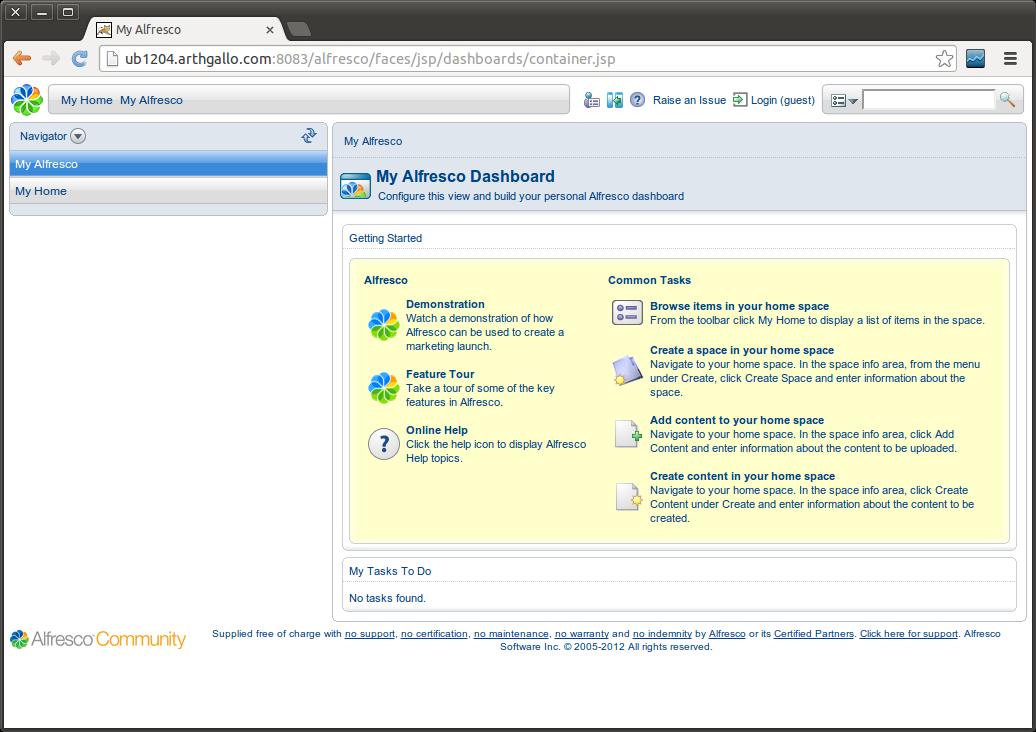 Open design and architecture: Downloading and Installing Alfresco ...