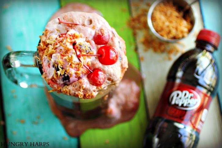 Hungry Harps: Coconut-Cherry Dr Pepper Float