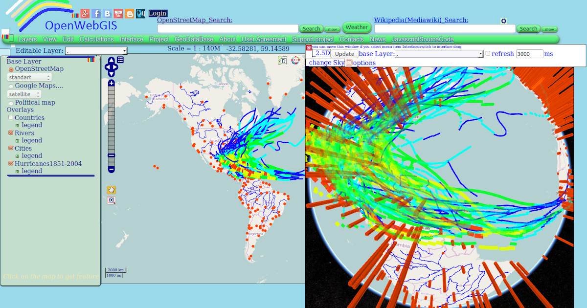 OpenWebGIS is free online GIS: 3D View enhancements in OpenWebGIS