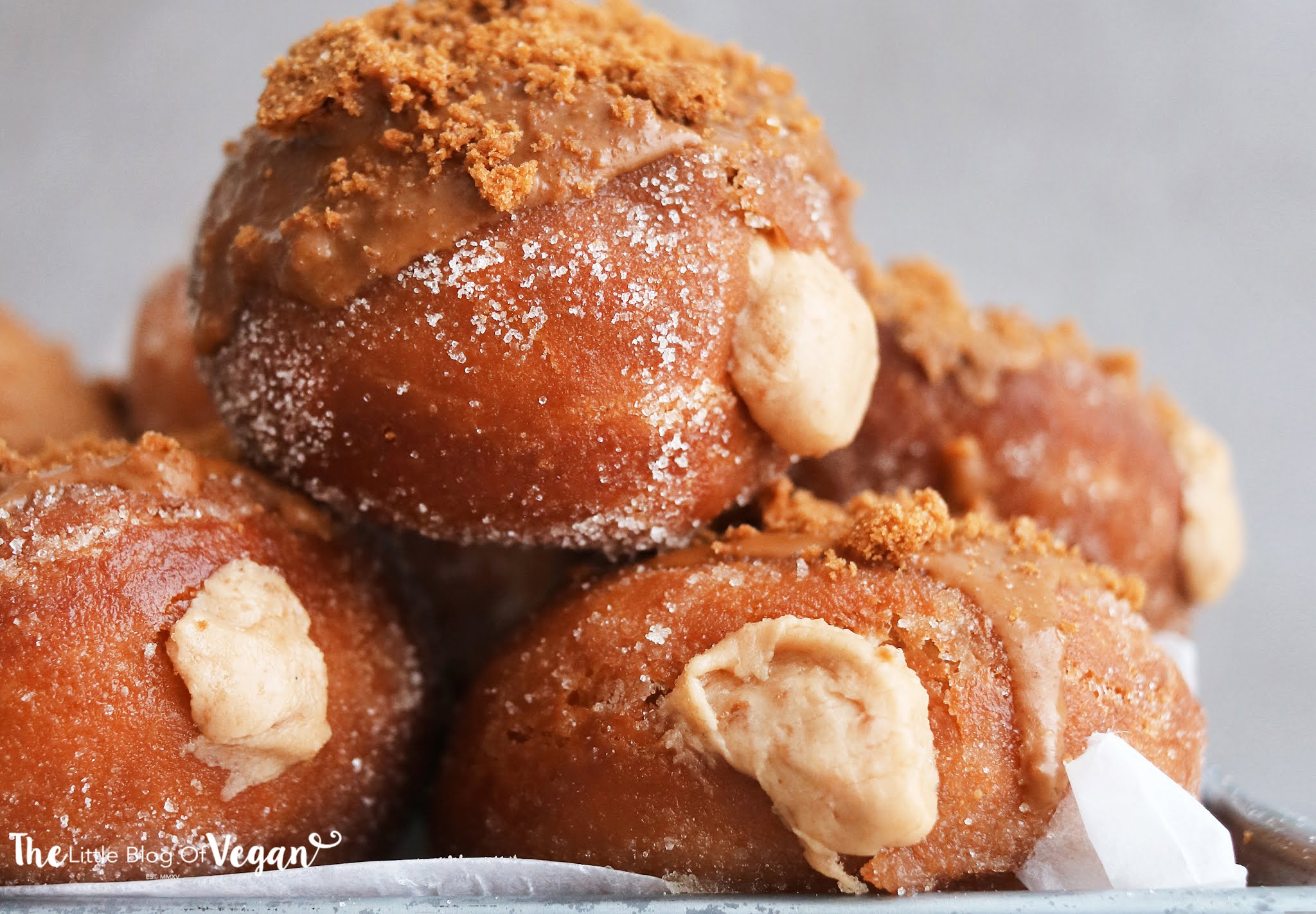 Easy Biscoff doughnuts recipe - The Little Blog Of Vegan