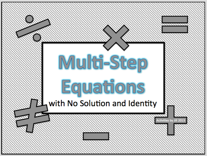 Interactive Ideas & Inspiration: Multi-Step Equations with No Solution ...