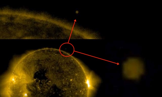 Huge Spherical Object shows up on satellite image of the Sun