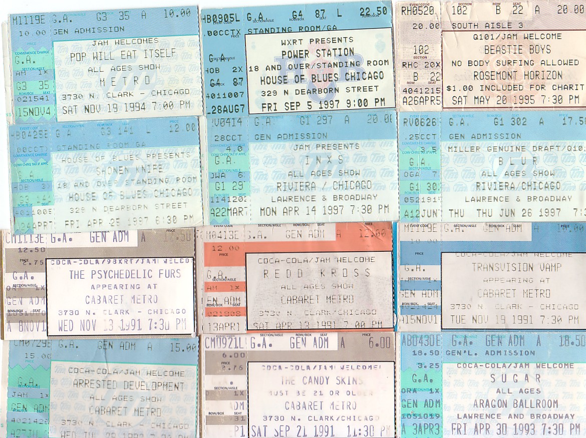 Daleagogo: Ticket Stub Nostalgia: My life in concerts