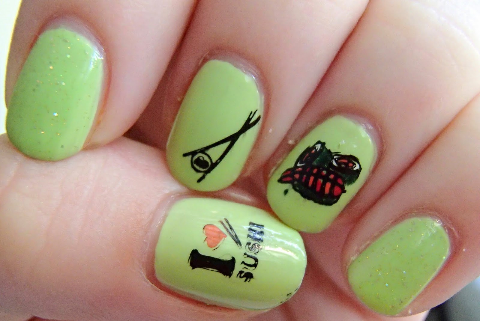 Never Without Polish: NOTD: Sushi Nails!